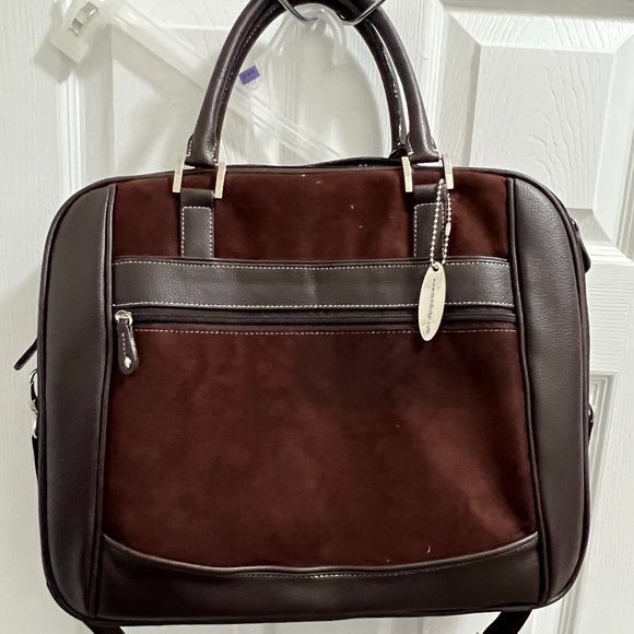 Mobile Edge | Bags | Mobile Edge Brown Suede Ultra Computer Tote | Poshmark